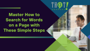 How to Search for Words on a Page | Learn from the Experts
